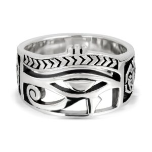 withlovesilver 925 sterling silver ancient egyptian eye of horus symbol of protection ring (12)