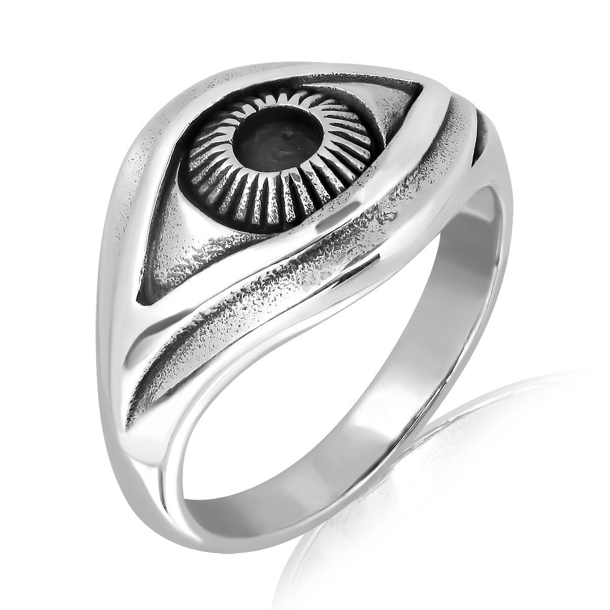 WithLoveSilver 925 Sterling Silver Ancient Egyptian Eye of Horus Symbol of Protection Ring (9)