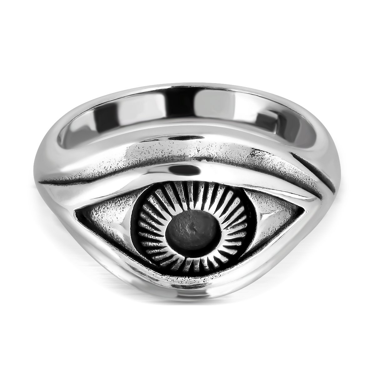 WithLoveSilver 925 Sterling Silver Ancient Egyptian Eye of Horus Symbol of Protection Ring (9)