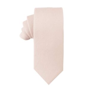 auscufflinks blush beige pink ties cotton mens neckties | wedding ties for groomsmen | beige blush tie for groom (blush beige skinny tie)