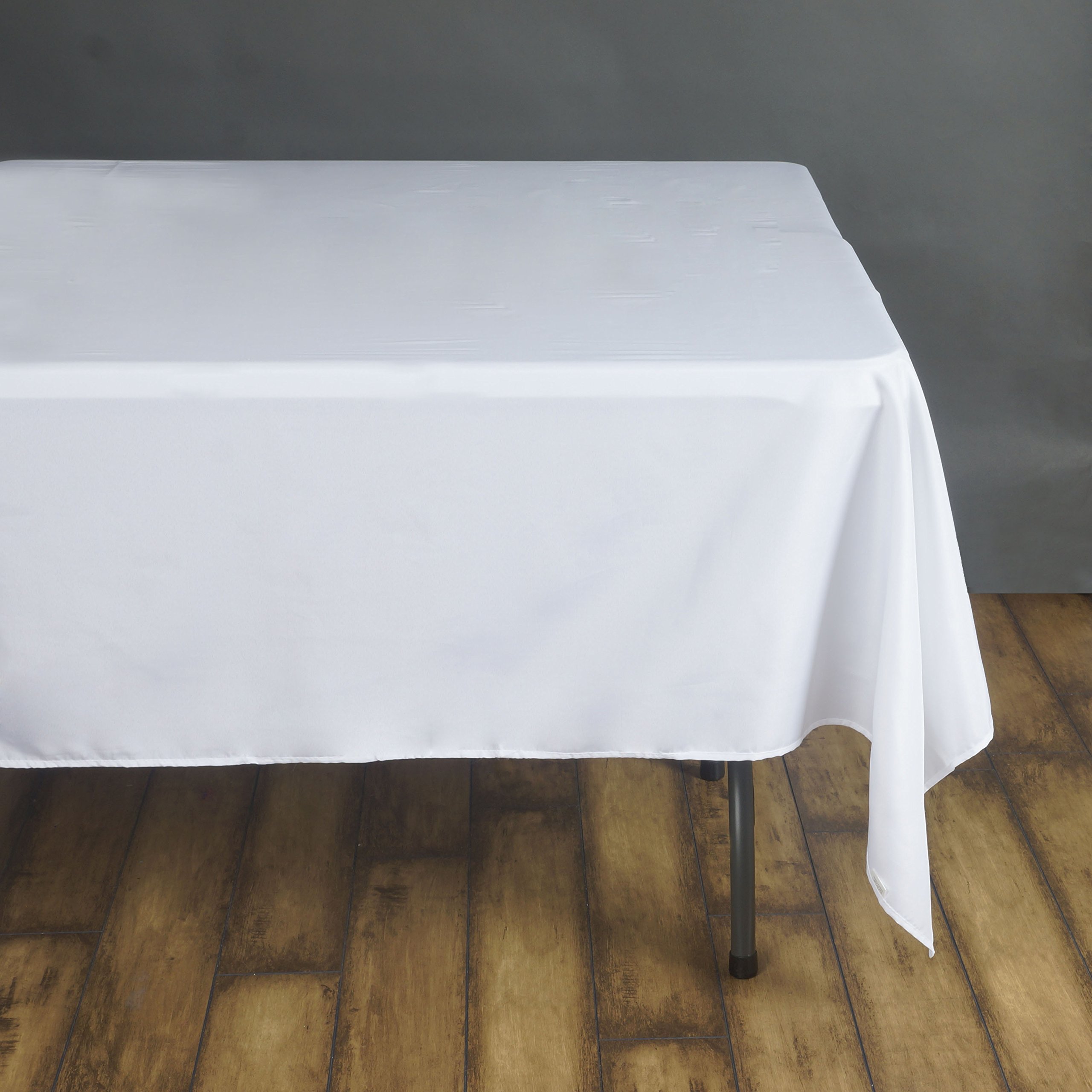 TABLECLOTHSFACTORY White 90" Square Tablecloth