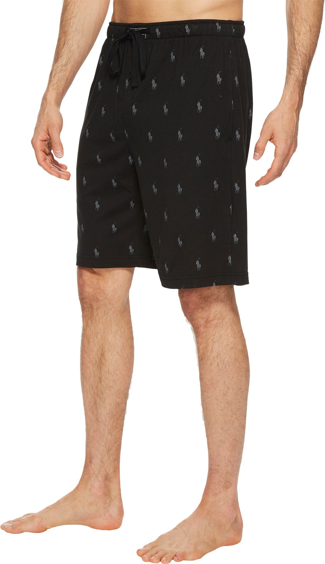 POLO RALPH LAUREN Knit Sleep Shorts Polo Black/Active Grey Aopp SM