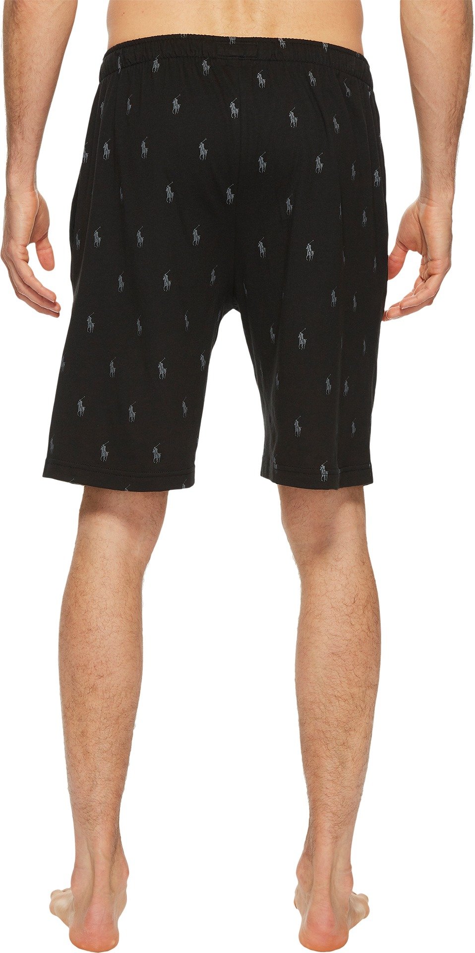 POLO RALPH LAUREN Knit Sleep Shorts Polo Black/Active Grey Aopp SM