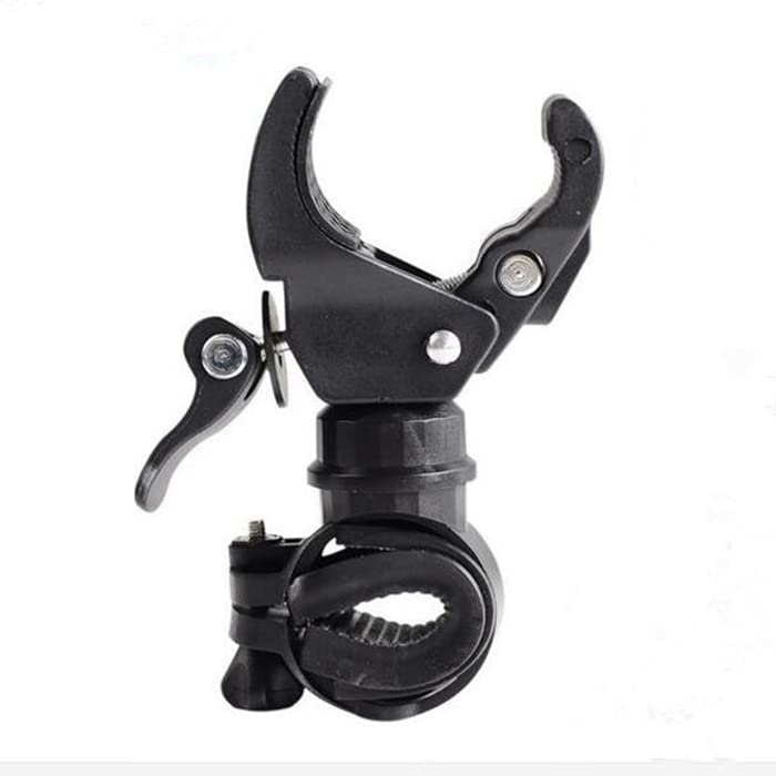 WIROJ BlueSunshine Universal 360-degree Rotating Bike Bicycle Handlebar Mount LED Flashlight Torch Mount Clamp Clip Holder Grip Bracket (Black)