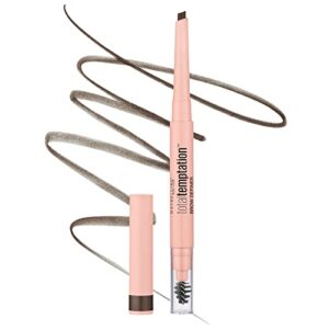 maybelline total temptation eyebrow definer pencil, deep brown, 1 count