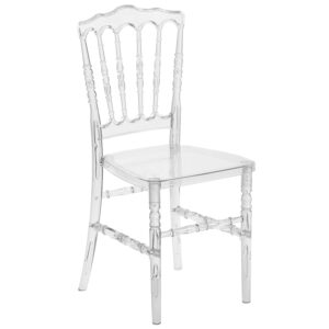 flash furniture flash elegance crystal ice napoleon stacking chair