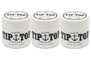 tip top matte water based medium hold pomade 4.25oz pack of 3