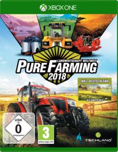 pure farming 2018, 1 xbox one-blu-ray disc