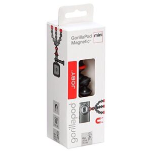 JOBY GorillaPod Magnetic Mini: A Portable, Compact Tripod with Magnetic Feet for Smartphones, Action Cameras or Point & Shoot Cameras up to 325 Grams,Black