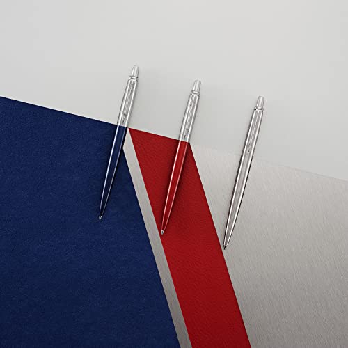 Parker Jotter London Trio Discovery Pack: Ballpoint Pen (Royal Blue), Gel Pen (Red Kensington) & Mechanical Pencil (Stainless Steel)