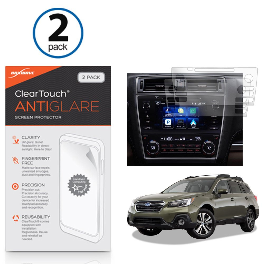 BoxWave Screen Protector Compatible with Subaru 2018 Outback Display (8 in) - ClearTouch Anti-Glare (2-Pack), Anti-Fingerprint Matte Film Skin