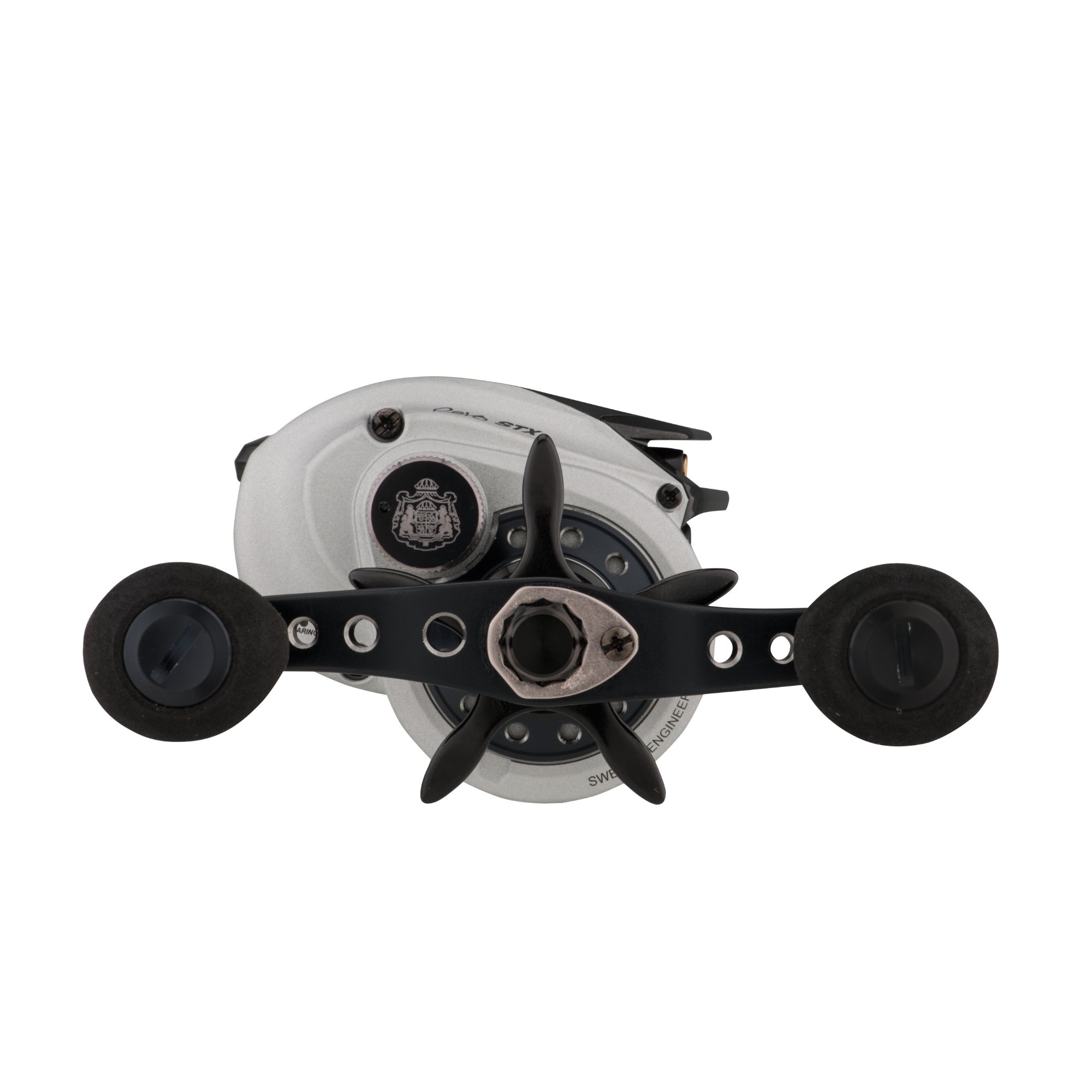 Abu Garcia Revo STX Low Profile Baitcast Reel, Size LP (1430425), 10 Stainless Steel Ball Bearings + 1 DuraClutch Roller Bearing, Strong and Lightweight