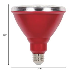 Westinghouse 3314700 100-Watt Equivalent PAR38 Flood Red Outdoor Weatherproof LED Light Bulb with Medium Base, 1 Count (Pack of 1)