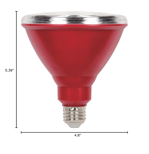 Westinghouse 3314700 100-Watt Equivalent PAR38 Flood Red Outdoor Weatherproof LED Light Bulb with Medium Base, 1 Count (Pack of 1)