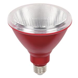 Westinghouse 3314700 100-Watt Equivalent PAR38 Flood Red Outdoor Weatherproof LED Light Bulb with Medium Base, 1 Count (Pack of 1)