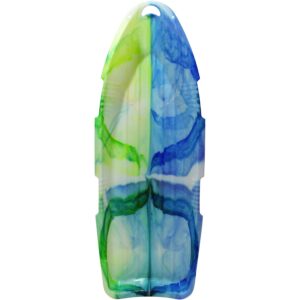 esp 48" day glow sno cruiser toboggan – two-rider sled – tough polyresin, diamond-polished bottom – neon tie dye