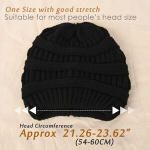 FURTALK Womens Winter Knit Slouchy Beanie Hat Warm Skull Ski Cap Faux Fur Pom Pom Hats for Women