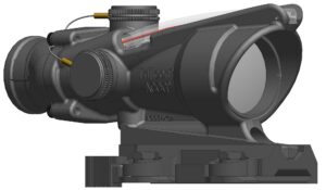 trijicon 4x32 acog with red horseshoe/dot m855 rco reticle and quick release mount