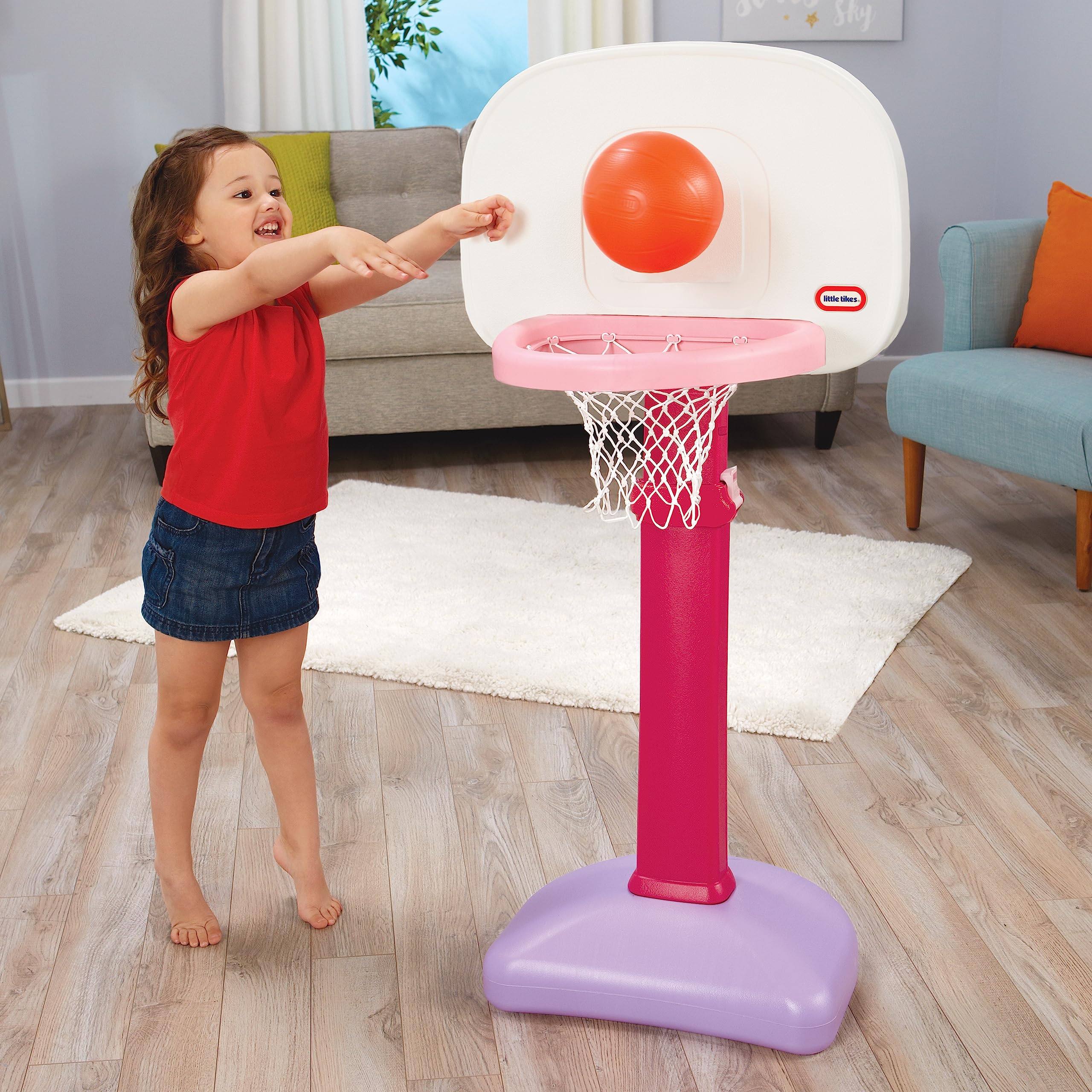 Little Tikes Easy Score Basketball Set, Pink- Amazon Exclusive 22.00 L x 23.75 W x 61.00 H Inches