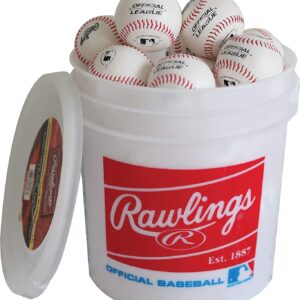 Rawlings | Official League Recreational Use Practice Baseballs | Youth/8U | R8U | Bucket | 24 Count (Pack of 1)