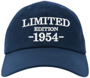 cap 1954-70th birthday gifts, limited edition 1954 all original parts baseball hat 1954-em-0002-navy