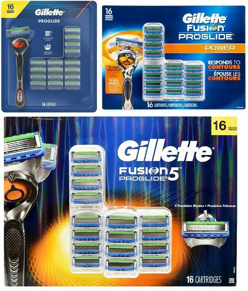 Gillette Fusion5 ProGlide Men's Razor Blade Refills, Pack of 16 Cartridges (packaging may vary)