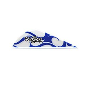 bohning true color 2" blazer vanes blue & white flame blazer vane, 100pk