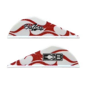 bohning true color 2" blazer vanes red & white flame blazer vane, 36pk