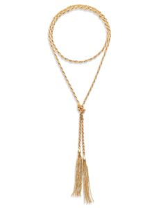 lariatneck long necklaces for women gold necklaces tassel y necklaces adjustable knot chain tassel pendant necklaces gold costume jewelry for women