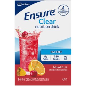 ensure clear nutrition drink mixed fruit 10fl ozx4 ct, pack of 1