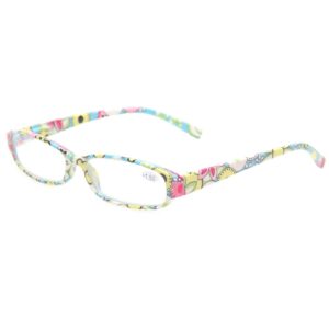 Kerecsen Reading Glasses 4 Fashion Women Eyeglasses With Floral Design Classic Spring Hinge Readers (2.00, 4 Pack Mix Color)