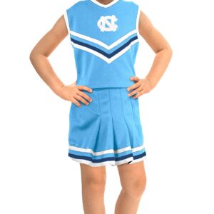 Little King NCAA Toddler/Youth Girls Team 2 Piece Cheer Dress-North Carolina Tar Heels-3T