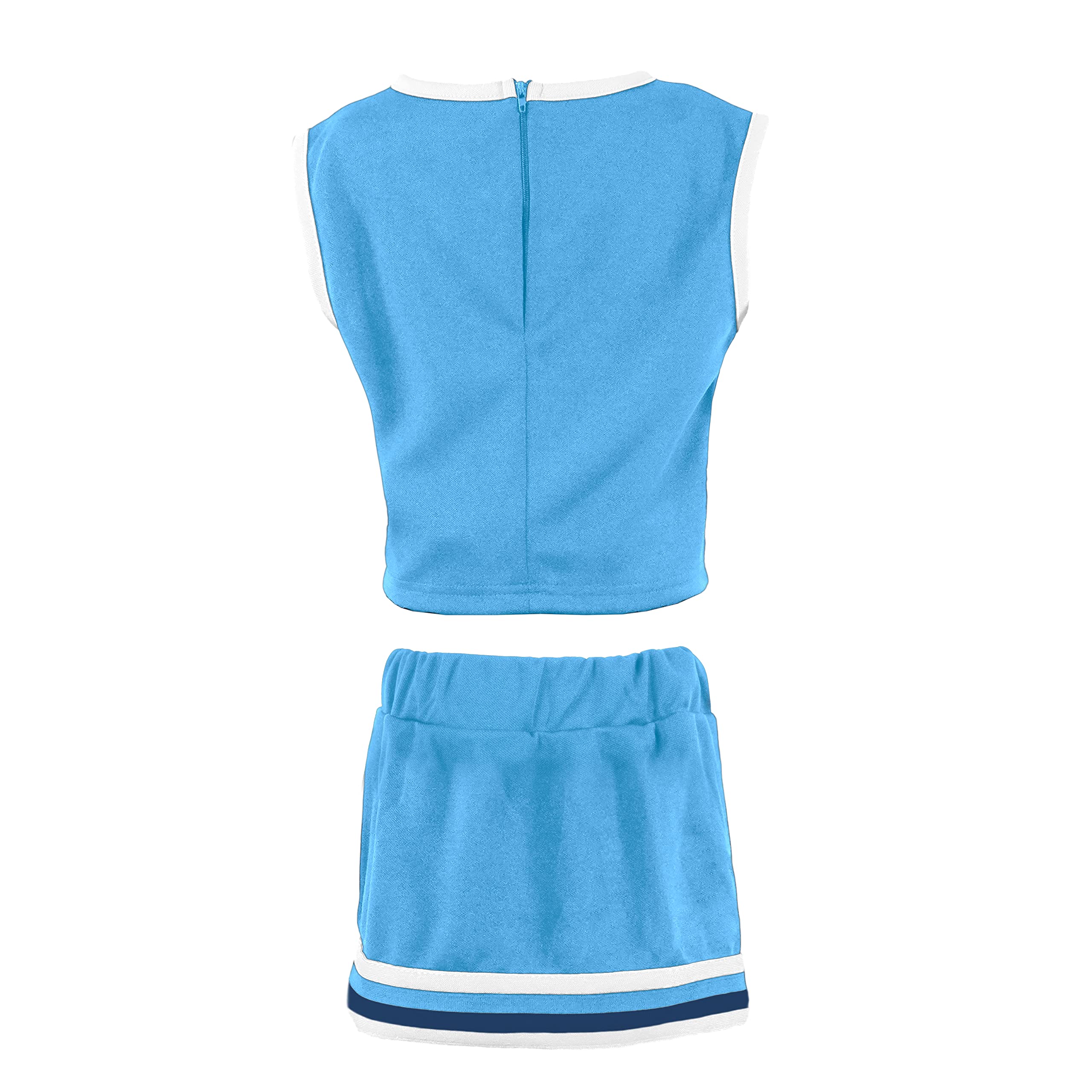 Little King NCAA Toddler/Youth Girls Team 2 Piece Cheer Dress-North Carolina Tar Heels-3T