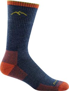 darn tough (style #1466) men's merino wool hiker micro crew cushion socks (as1, alpha, m, regular, regular, denim)