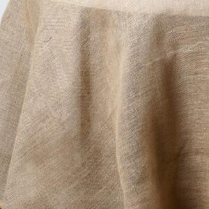 TABLECLOTHSFACTORY Fine Rustic Burlap Tablecloth Round 120" Natural Tone