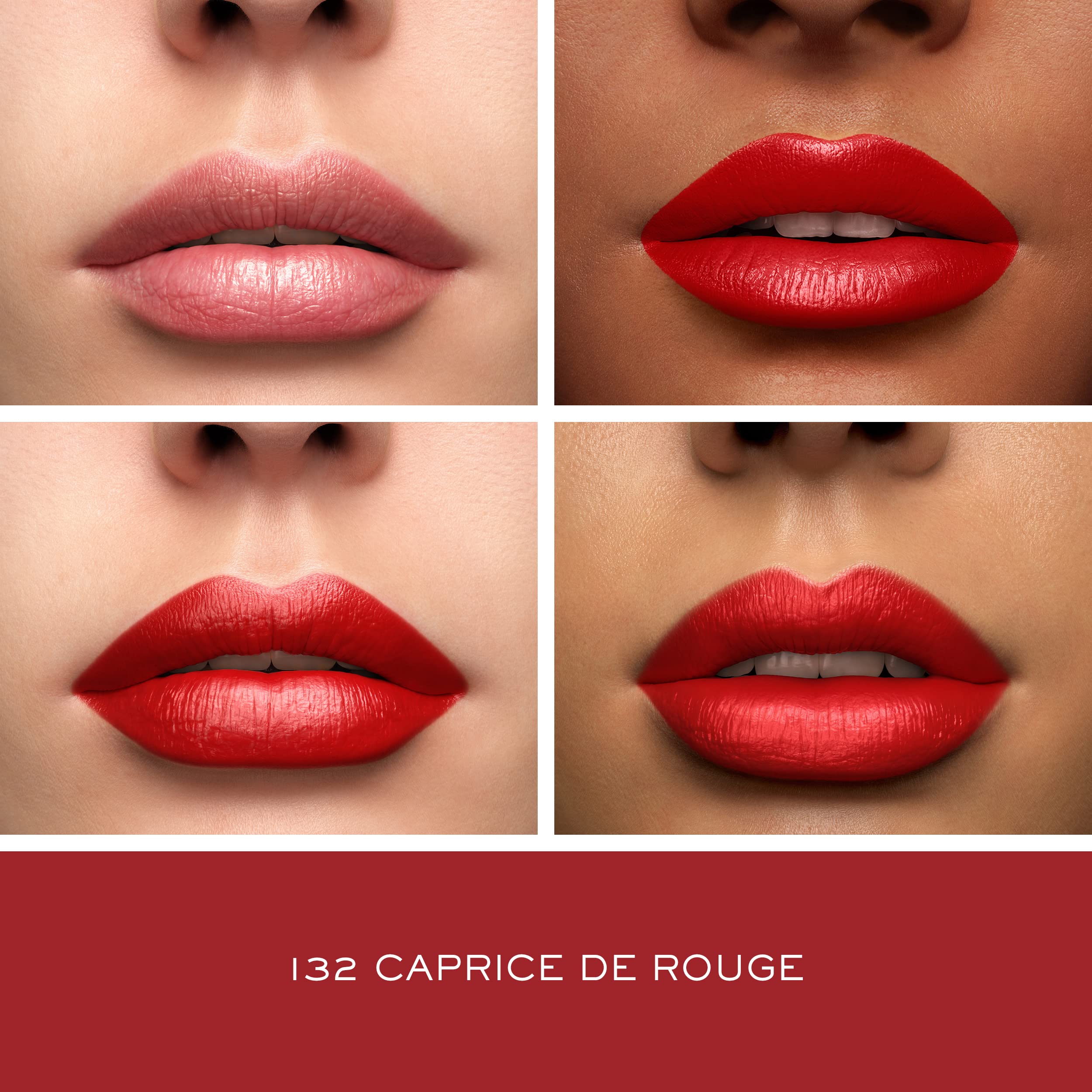 Lancôme L'Absolu Rouge Hydrating Cream Lipstick - Smudge-Resistant & Luminous Finish - Up To 18HR Comfort - 132 Caprice De Rouge