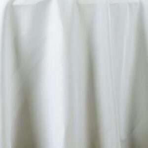 TABLECLOTHSFACTORY Premium Heavy Duty Ivory 108" Round Polyester Tablecloth -Wrinkle Resistant