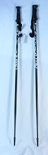 Ski Poles Downhill/Alpine Aluminum Black/Silver Ski Poles Pick Size Pair with Baskets 2023 Model (115cm/46)