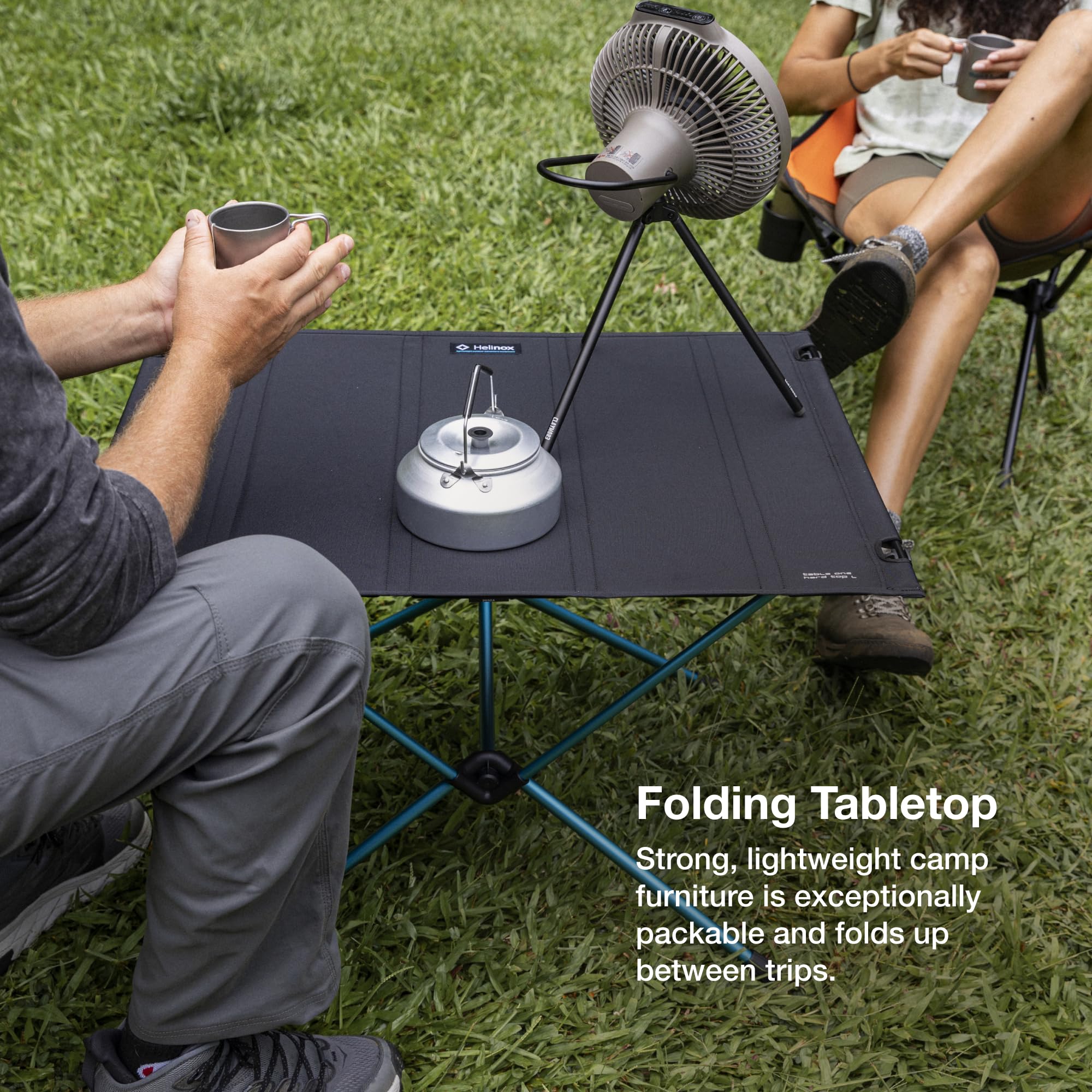 Helinox Table One Hard Top Lightweight, Collapsible, Portable, Outdoor Camping Table, Large - 29.5 x 22.5 Inches, Black