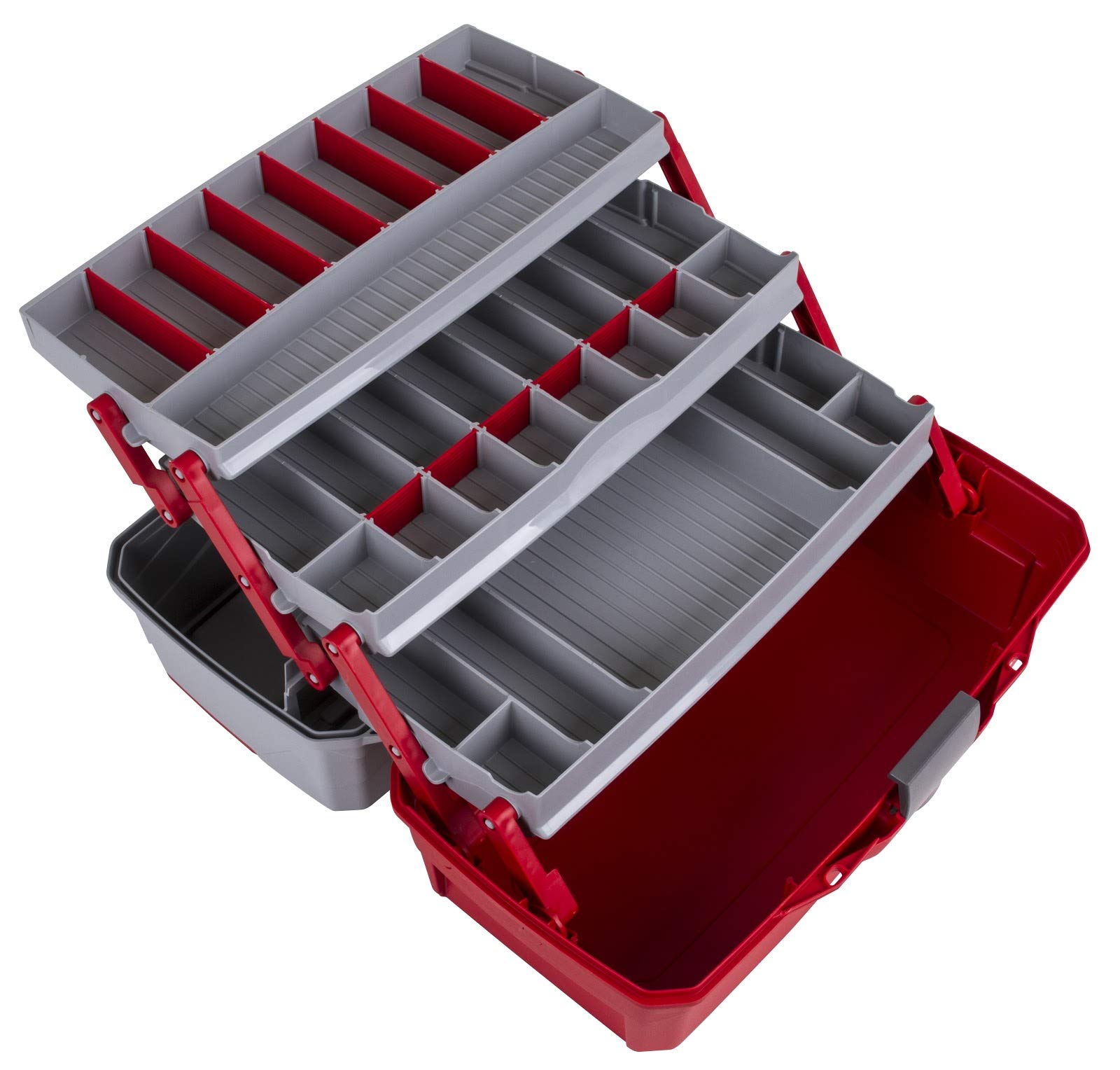 Flambeau Outdoors 6383TB 3-Tray - Classic Tray Tackle Box - Red/Gray