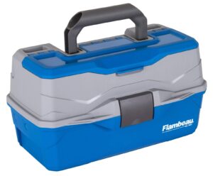 flambeau outdoors 6382tb 2-tray - classic tray tackle box - blue/gray