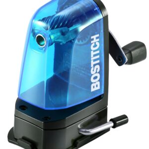 Bostitch Office Multi-Mount Manual Pencil Sharpener, Vacuum Mount or Screw Mount, Blue (MPS2-BLUE)