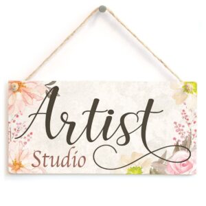 meijiafei artist studio - art studio door gift sign 10"x5"