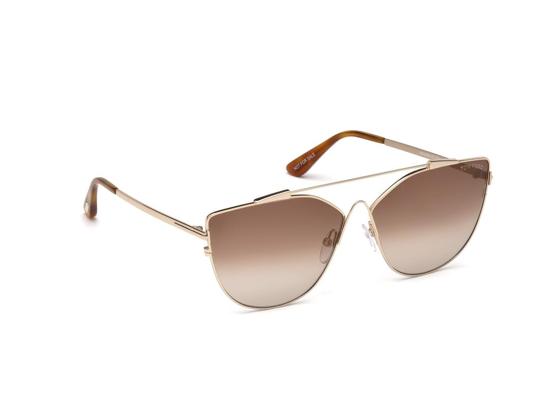 Tom Ford FT0563 28G Shiny Rose Gold Jacquelyn Pilot Sunglasses Lens Category 2