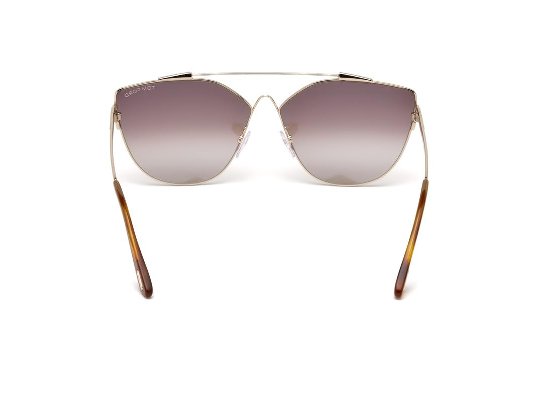 Tom Ford FT0563 28G Shiny Rose Gold Jacquelyn Pilot Sunglasses Lens Category 2