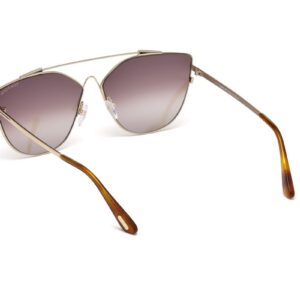 Tom Ford FT0563 28G Shiny Rose Gold Jacquelyn Pilot Sunglasses Lens Category 2