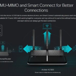 TP-Link AC2300 Wireless WiFi Router | Powerful 1.8GHz Dual-Core 64-Bit CPU | RangeBoost Technology | Wave 2 MU-MIMO (Archer A2300)