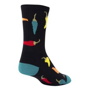 sockguy, adults' crew cuff socks - large/x-large, peppers