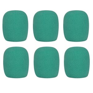 uooom 6 pcs colorful handheld microphone foam cover mic windscreen (green)