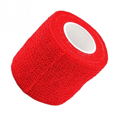 GooGou Self Adherent Wrap Bandages Self Adhering Cohesive Tape Elastic Athletic Sports Tape for Sports Sprain Swelling and Soreness on Wrist and Ankle 8PCS 2 in X 14.7 ft (red)